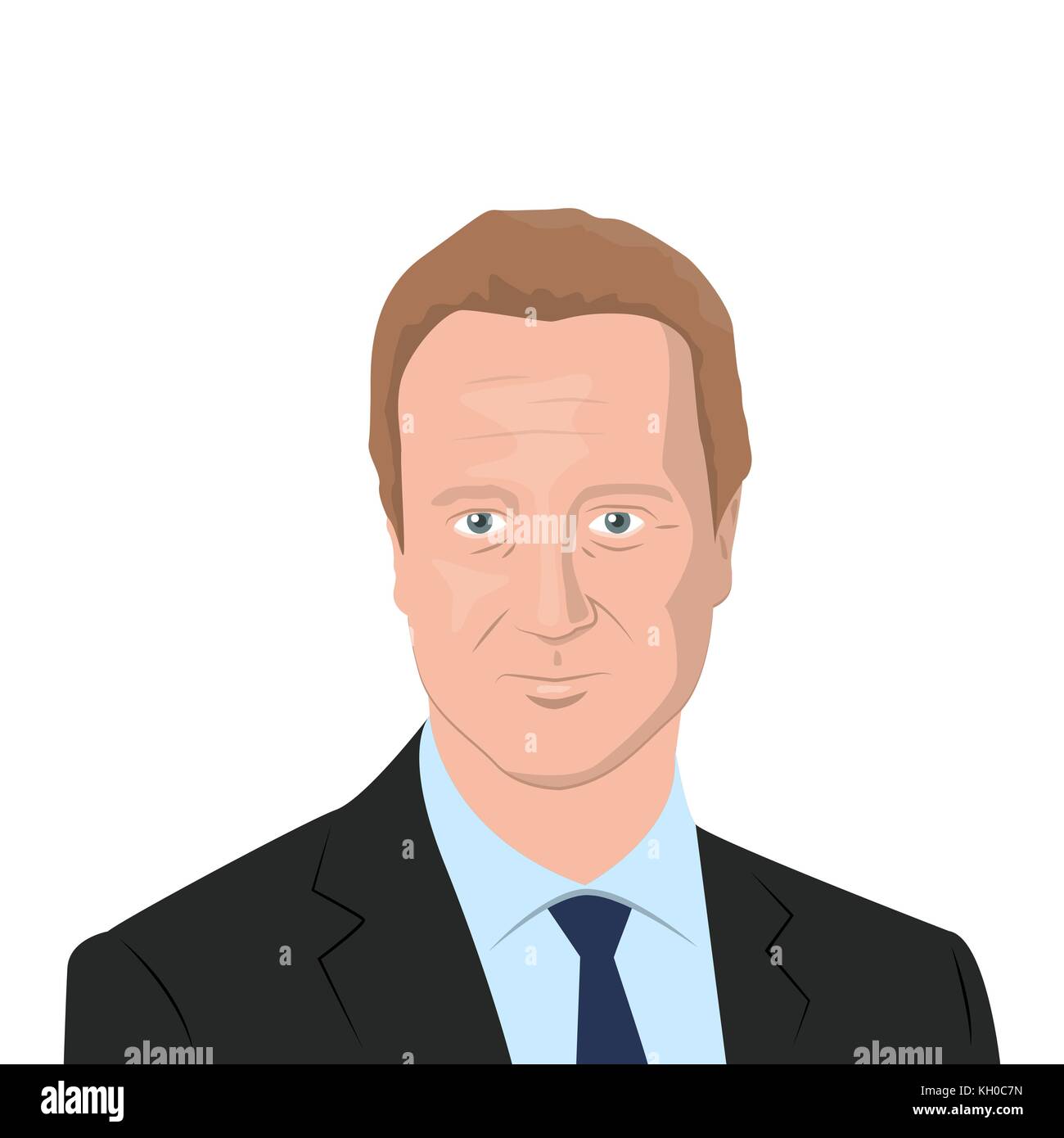 November 11, 2017. Editorial illustration of David Cameron - ex Prime ...