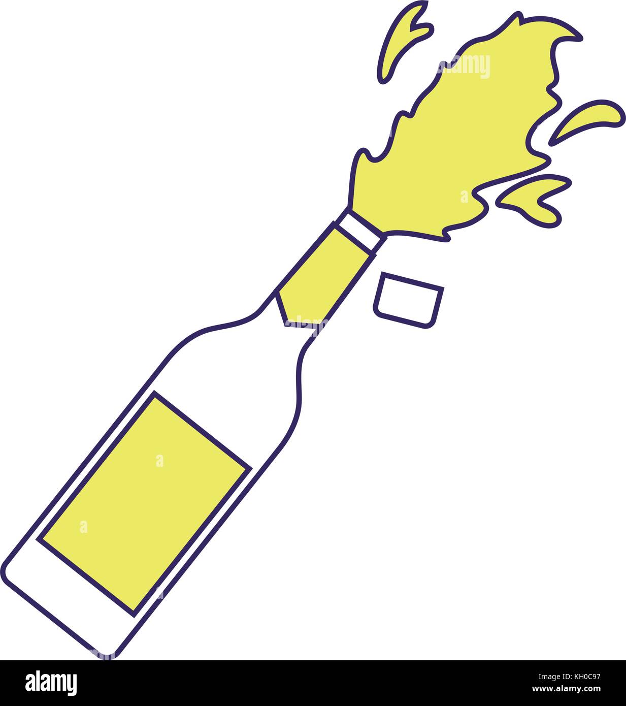 champagne bottle explosion drink celebration Stock Vector Image & Art ...