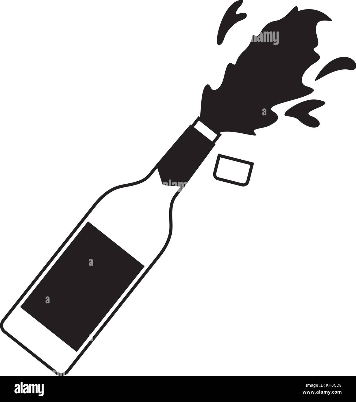 champagne bottle explosion drink celebration Stock Vector Image & Art ...