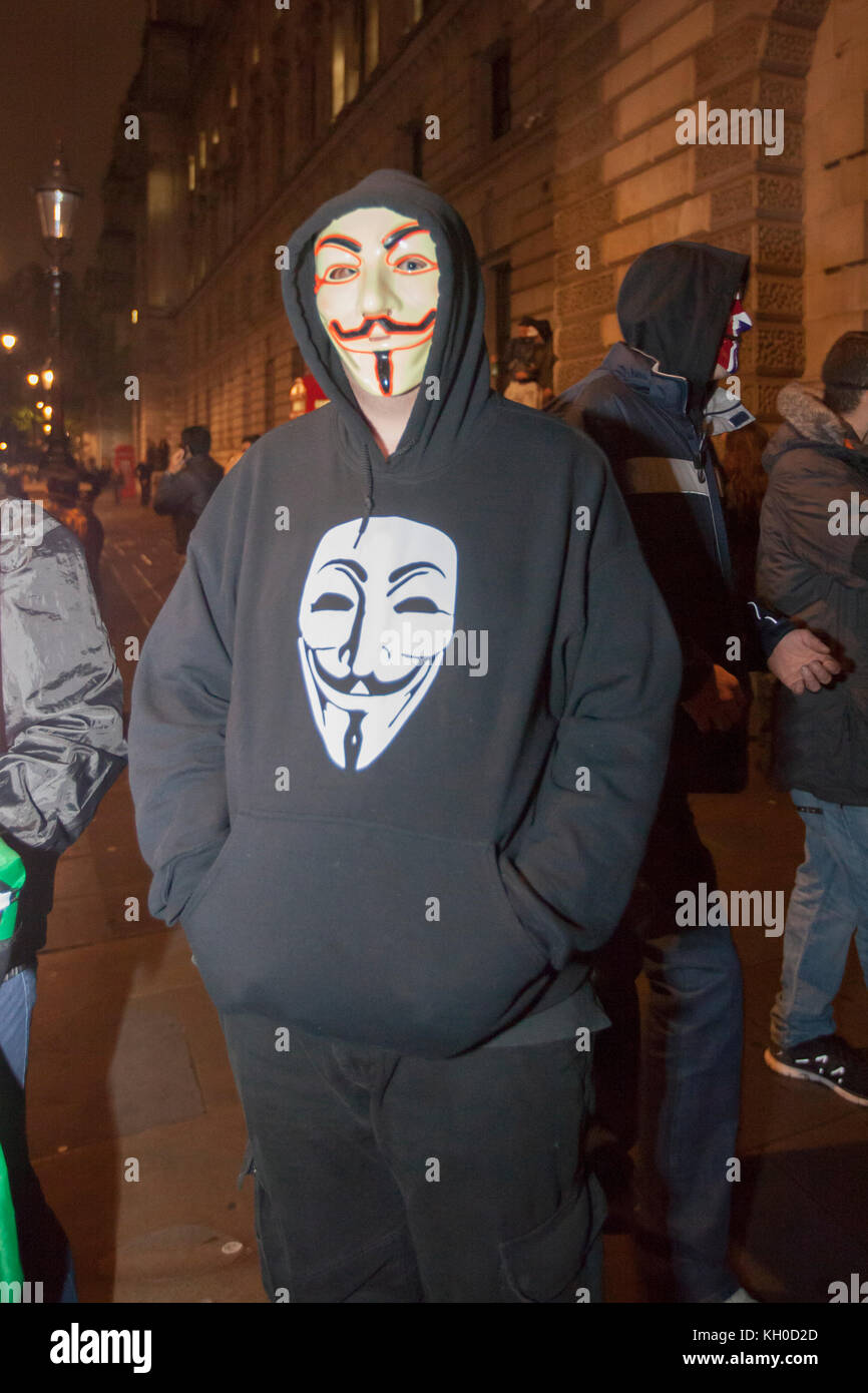 You find people with Guy Fawkes masks at any direction at the Million ...