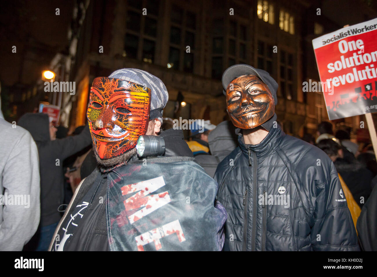 You find people with Guy Fawkes masks at any direction at the Million ...
