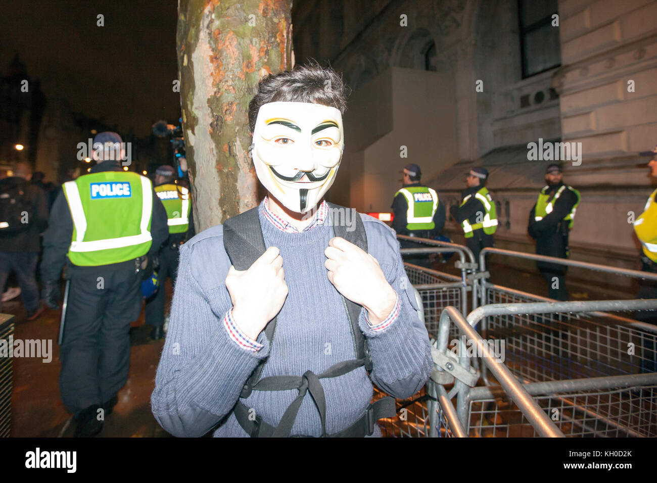 You find people with Guy Fawkes masks at any direction at the annual ...