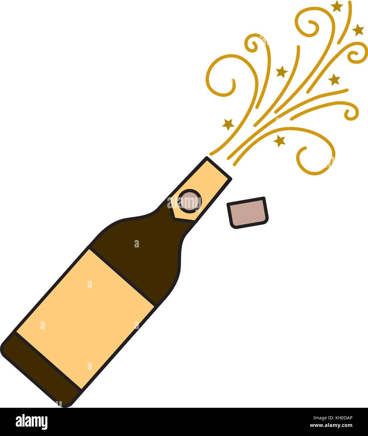 champagne bottle explosion drink celebration Stock Vector Image & Art ...