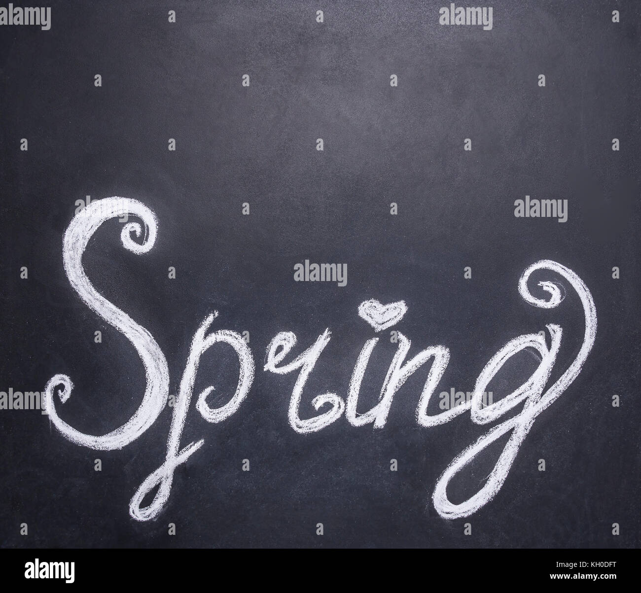 Chalk writing on the spring board, border ,with text area Stock Photo ...