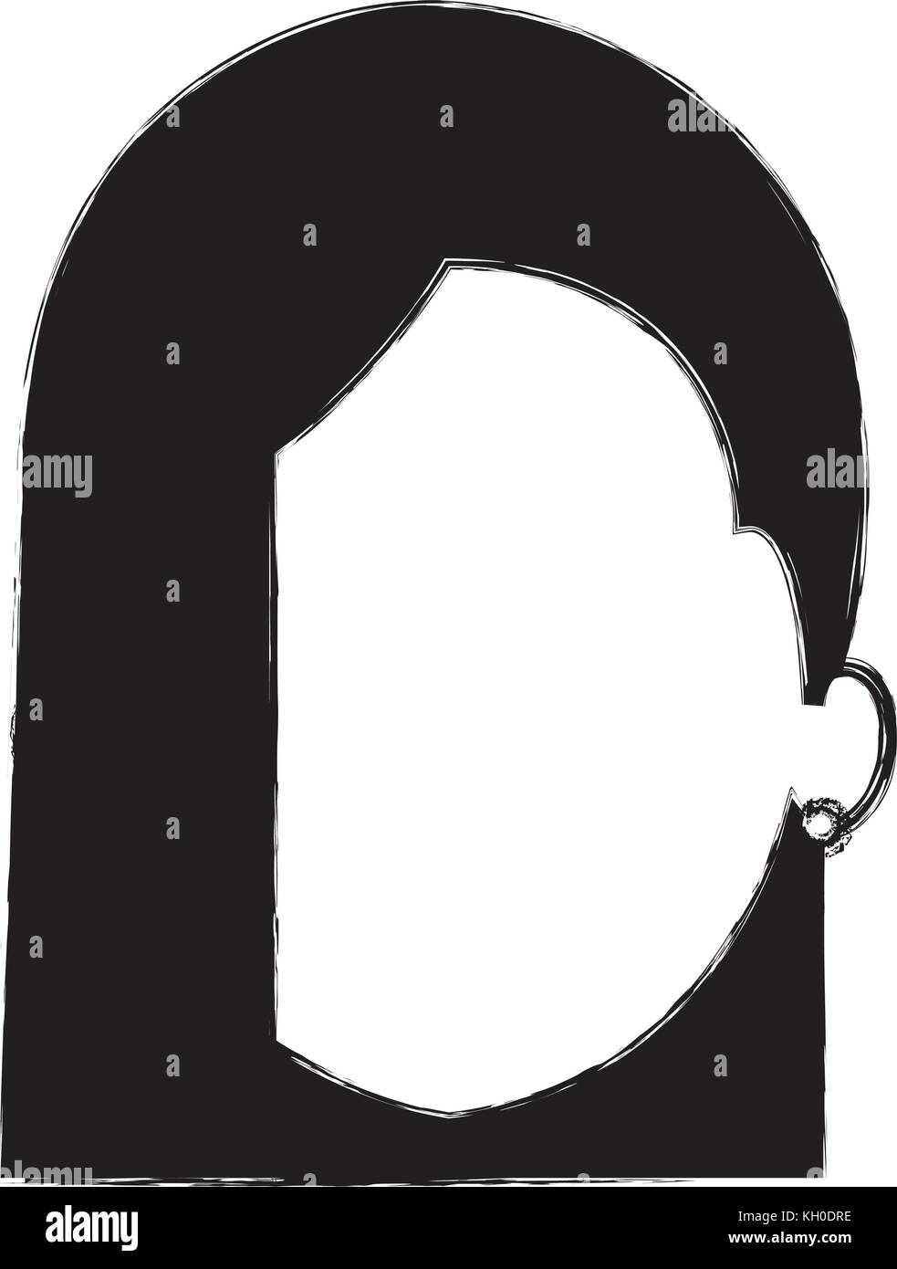 beautiful woman head avatar character vector illustration design Stock ...