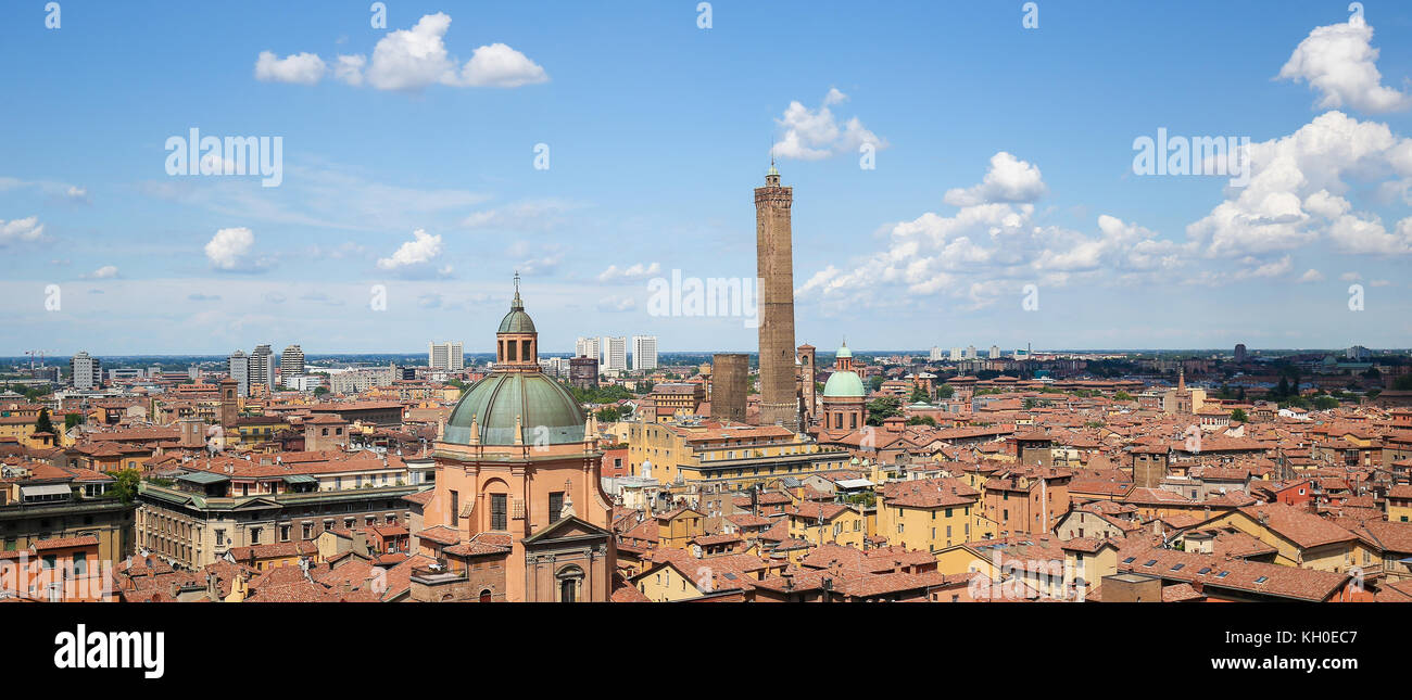 View from the Basilica di San Petronio on the Center of Bologna, Emilia ...