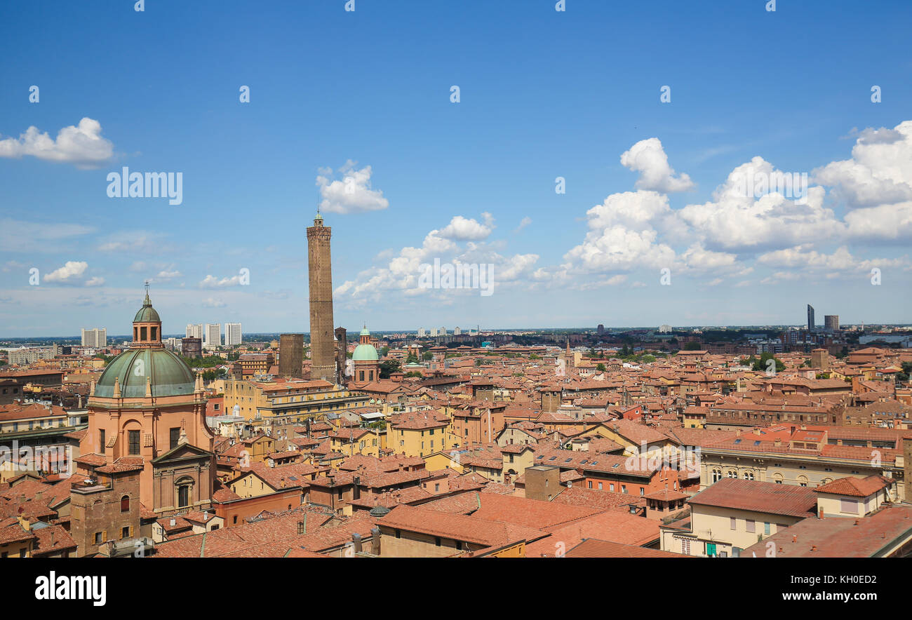 View from the Basilica di San Petronio on the Center of Bologna, Emilia ...