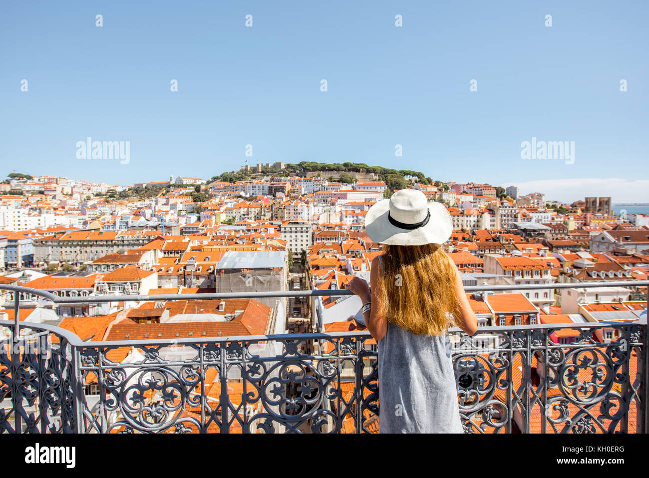 Woman traveling in Lisbon, Portugal Stock Photo - Alamy