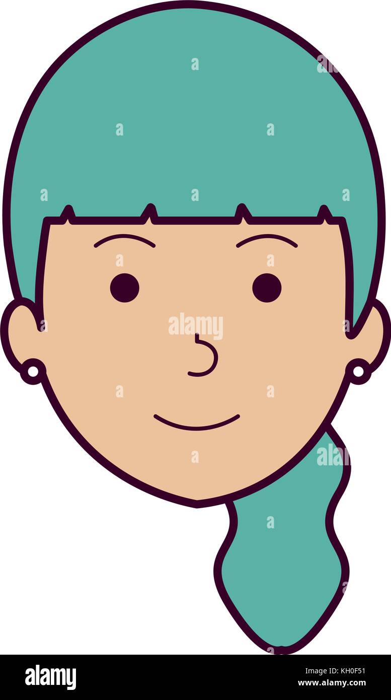 beautiful woman head avatar character vector illustration design Stock ...