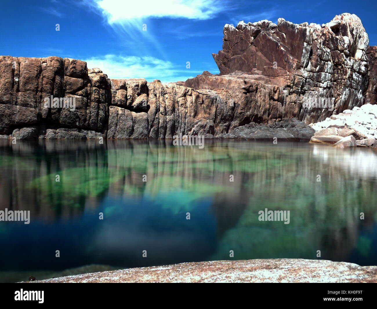 Calm sea water in a natural pool Stock Photo - Alamy