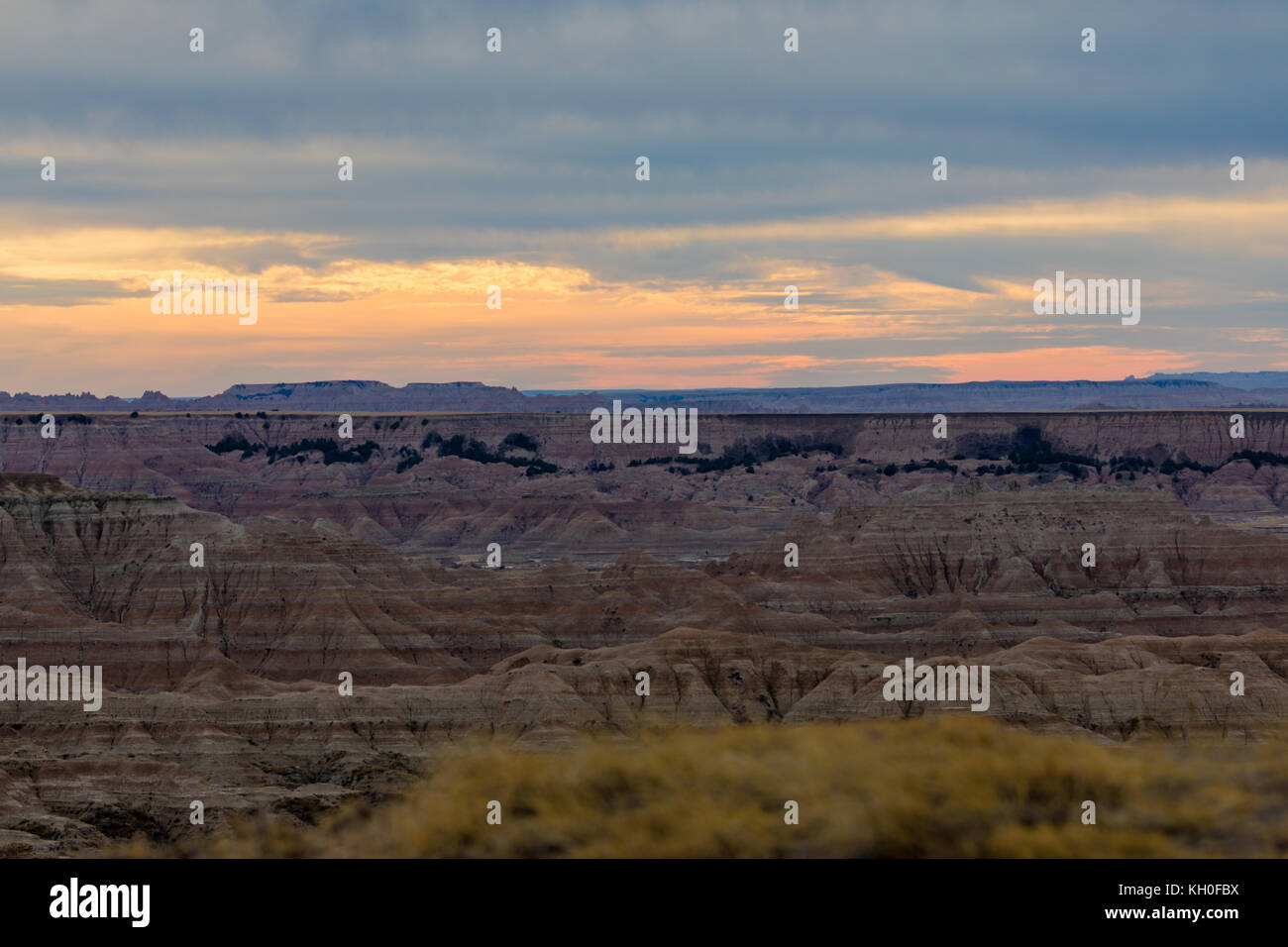 Badlands National Park, fall sunset Stock Photo - Alamy