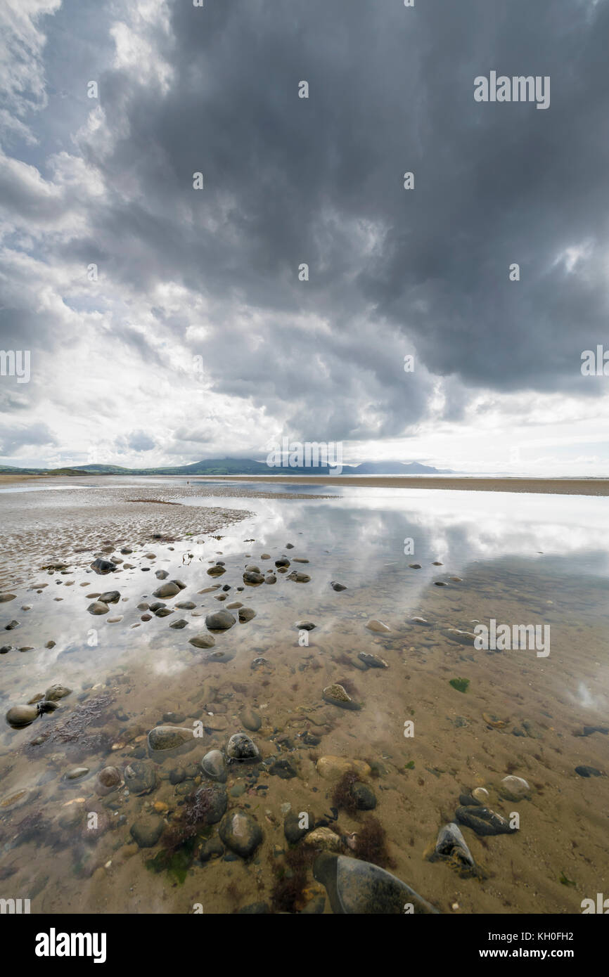 Dinas Dinlle beach near Caernarfon on the North Wales coast Gwynedd ...