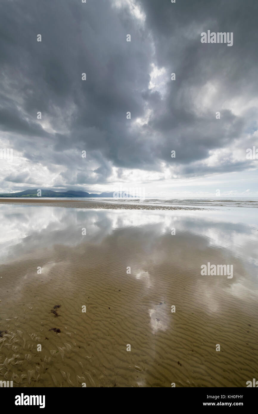Dinas Dinlle beach near Caernarfon on the North Wales coast Gwynedd ...