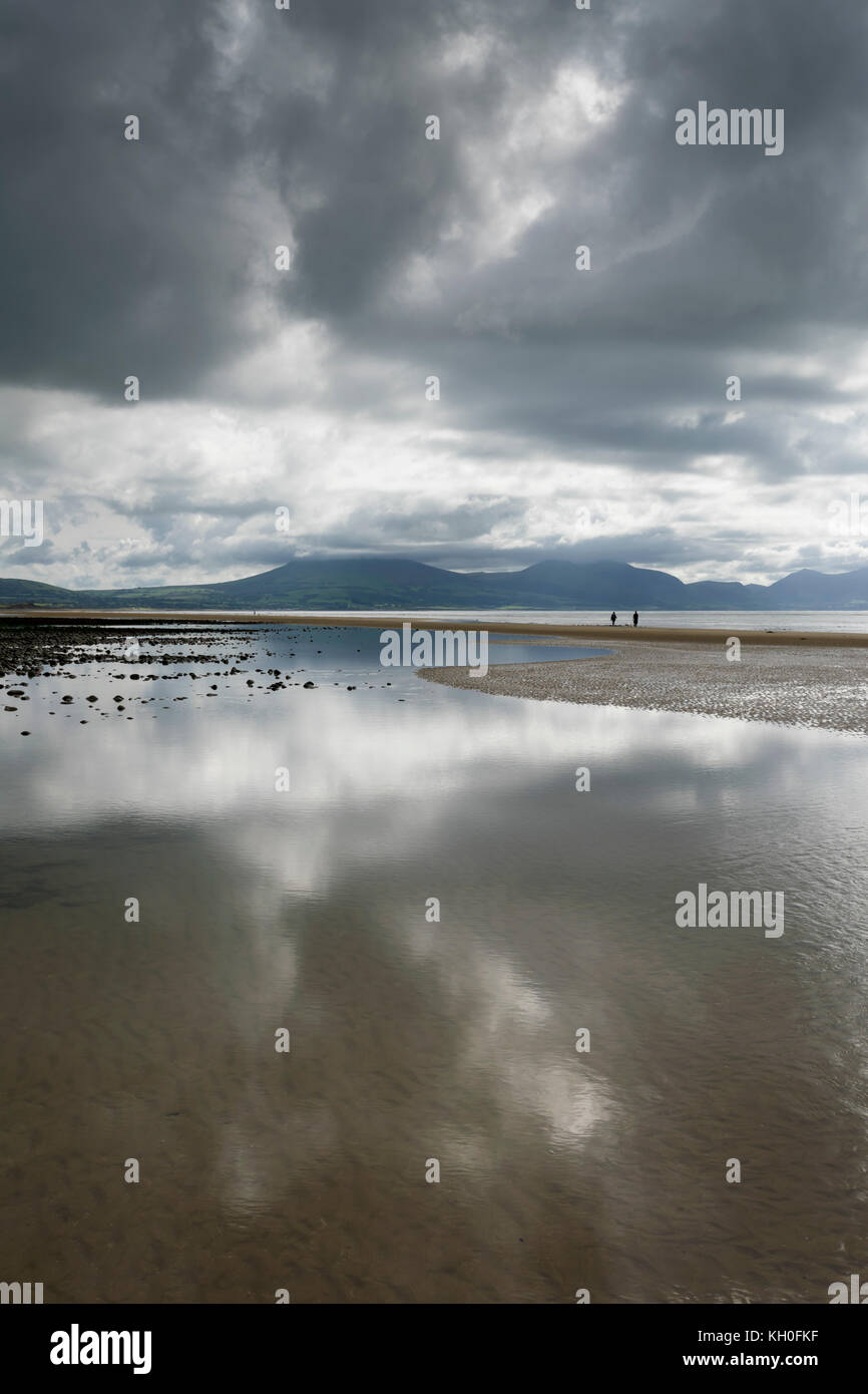 Dinas Dinlle beach near Caernarfon on the North Wales coast Gwynedd ...