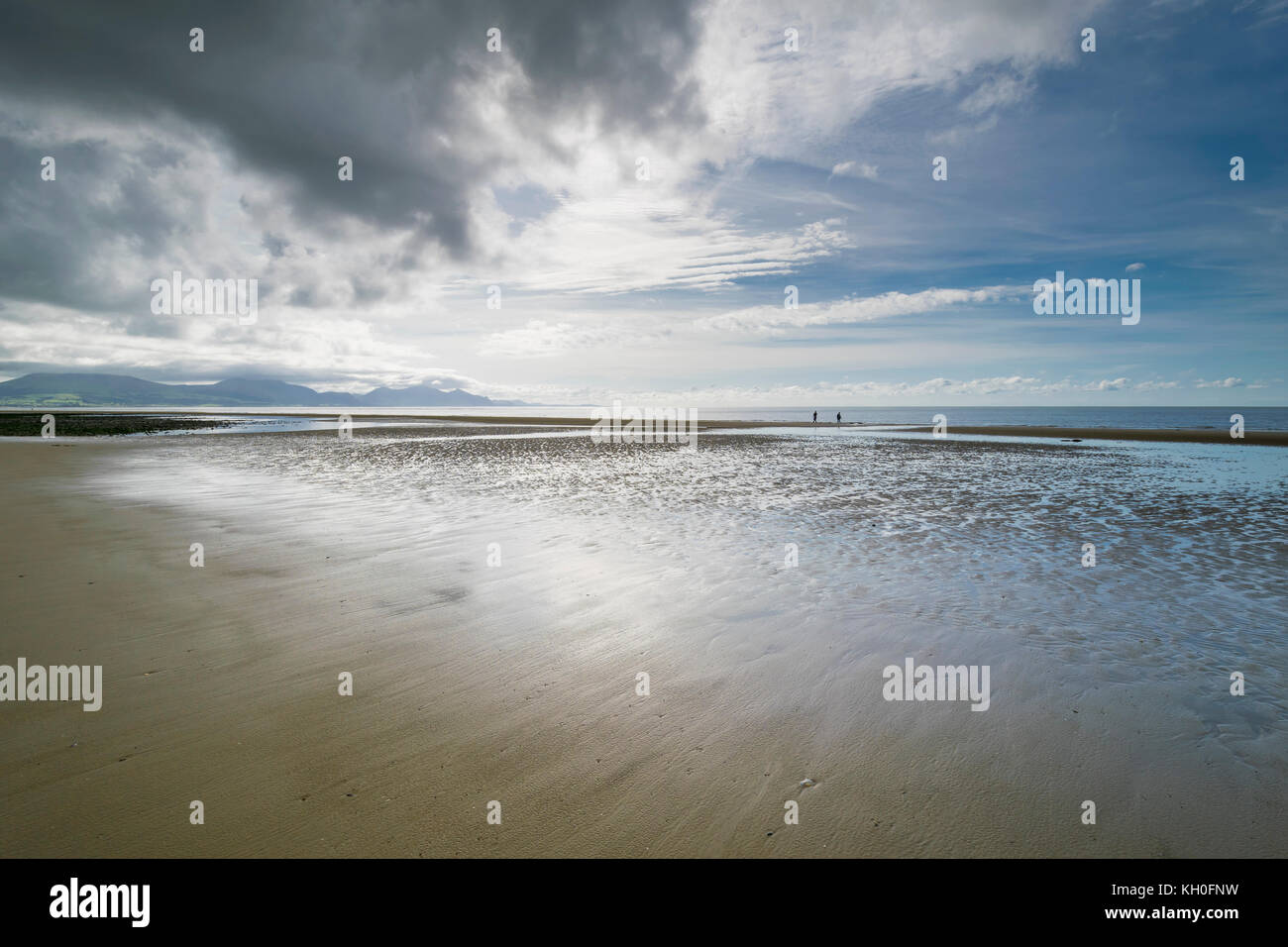Dinas Dinlle beach near Caernarfon on the North Wales coast Gwynedd ...
