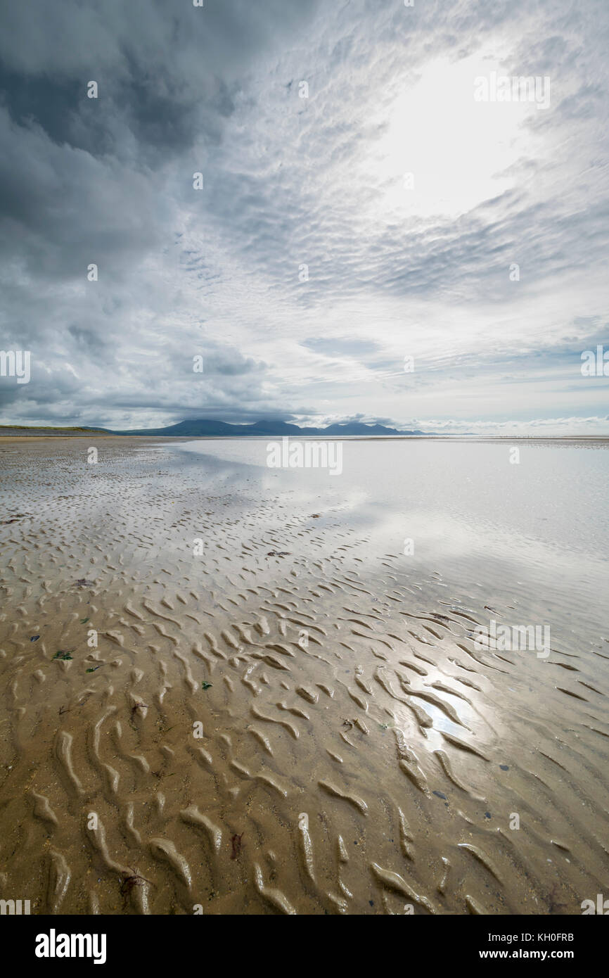 Dinas Dinlle beach near Caernarfon on the North Wales coast Gwynedd ...