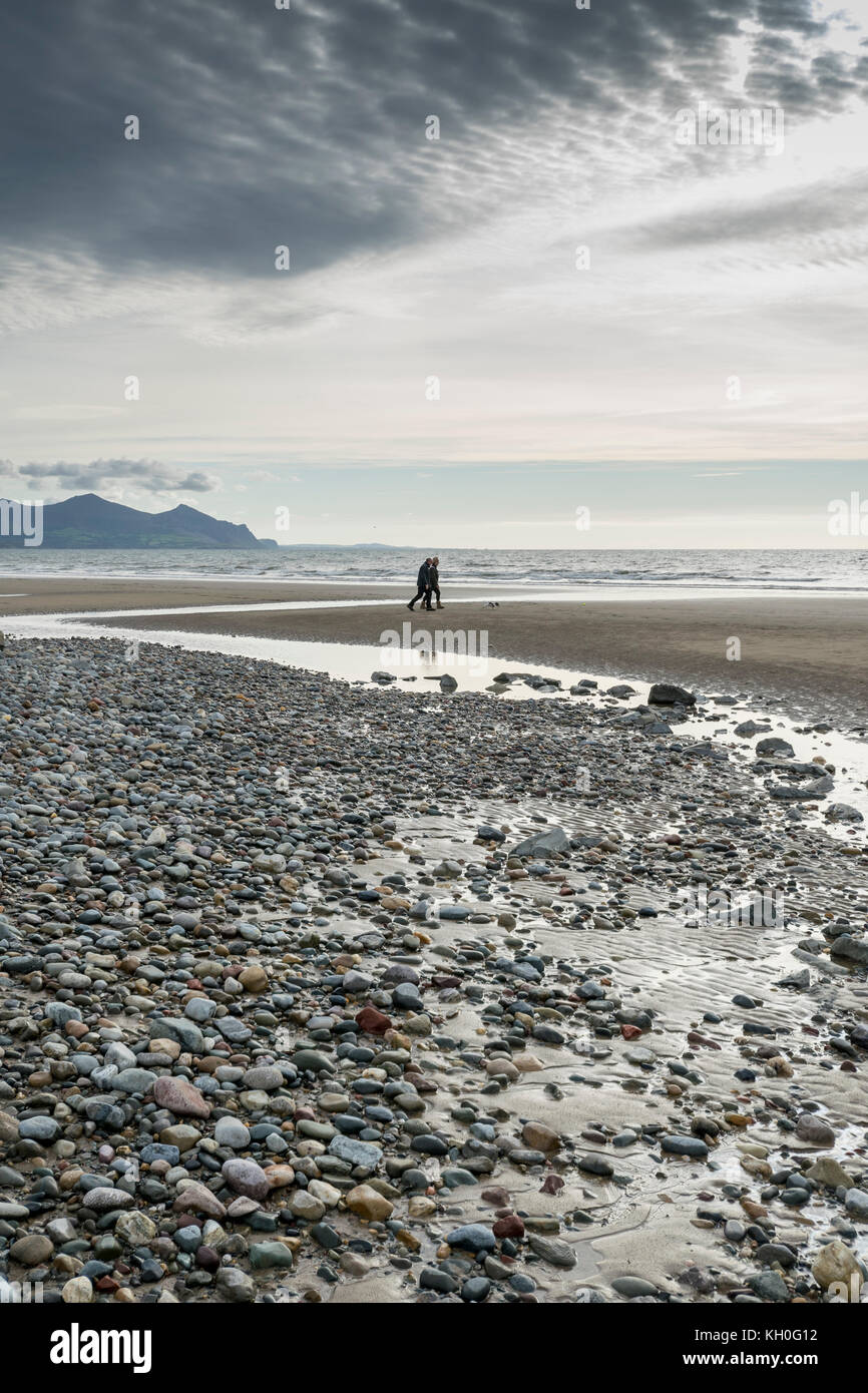 Dinas Dinlle beach near Caernarfon on the North Wales coast Gwynedd ...