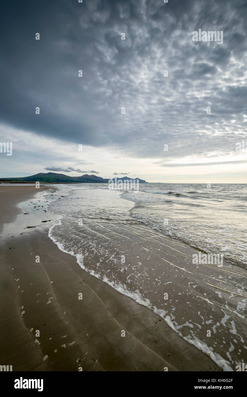 Dinas Dinlle beach near Caernarfon on the North Wales coast Gwynedd ...