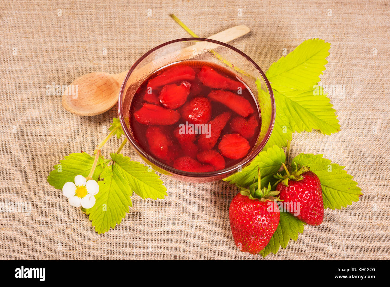 Strawberry jam on background hi-res stock photography and images - Alamy
