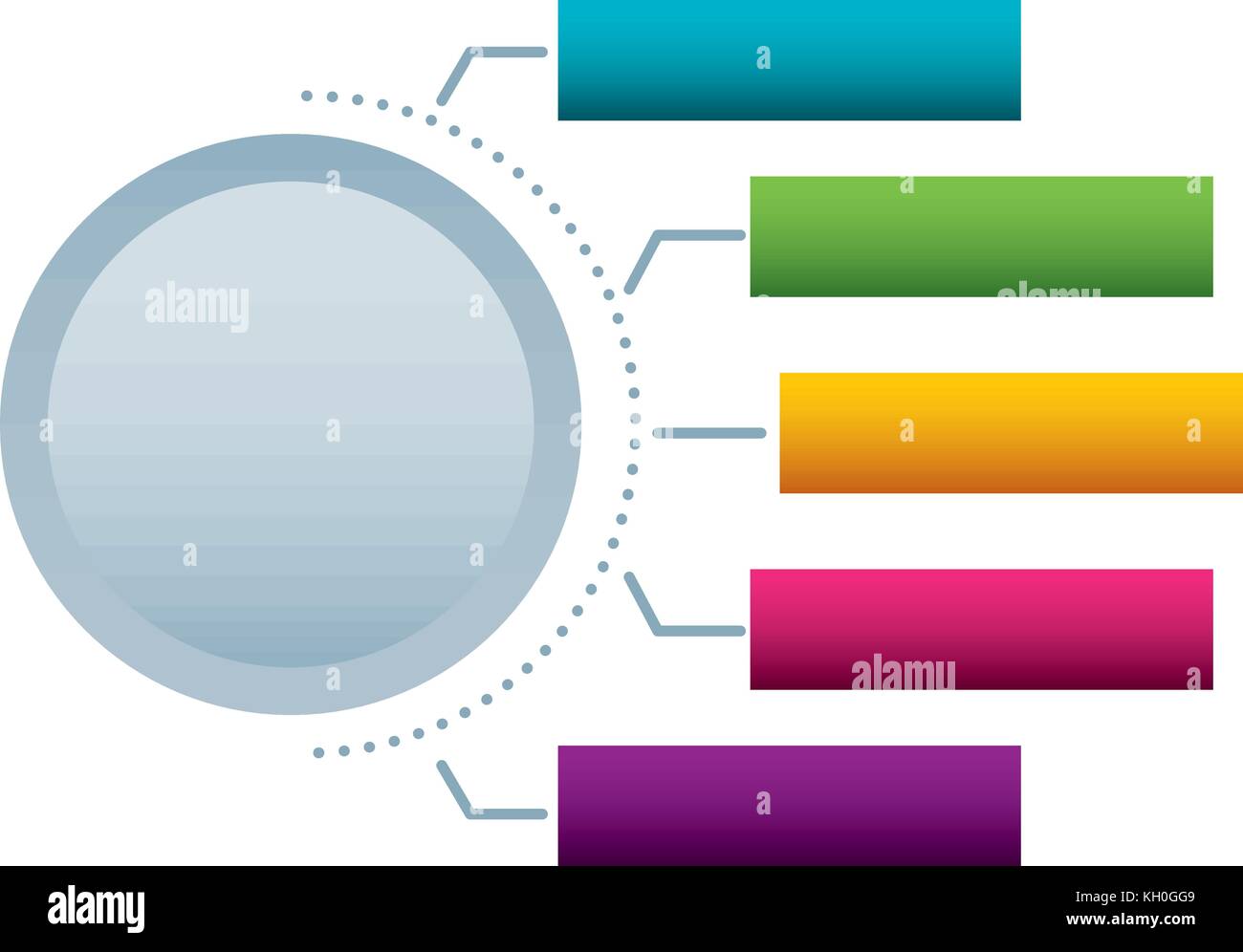 round time line five options infographic template design Stock Vector ...