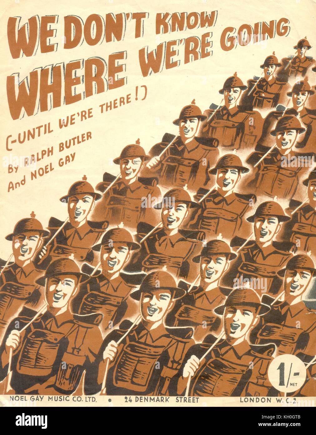 WW2 music sheet We don't Know Where we're Going (until we're there ...