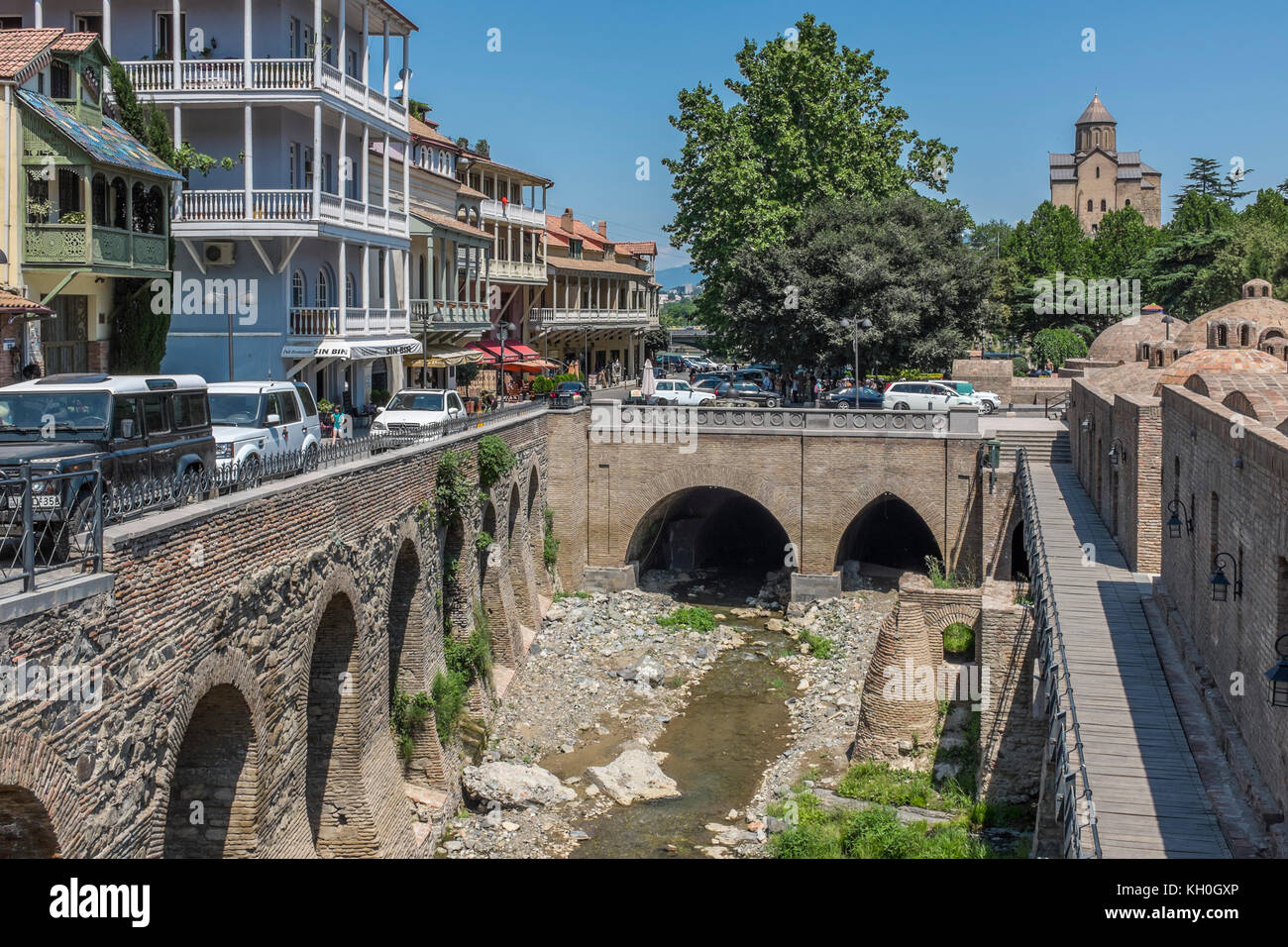 Tbilisi, Georgia, Eastern Europe - Abanotubani Bath District in the Old ...