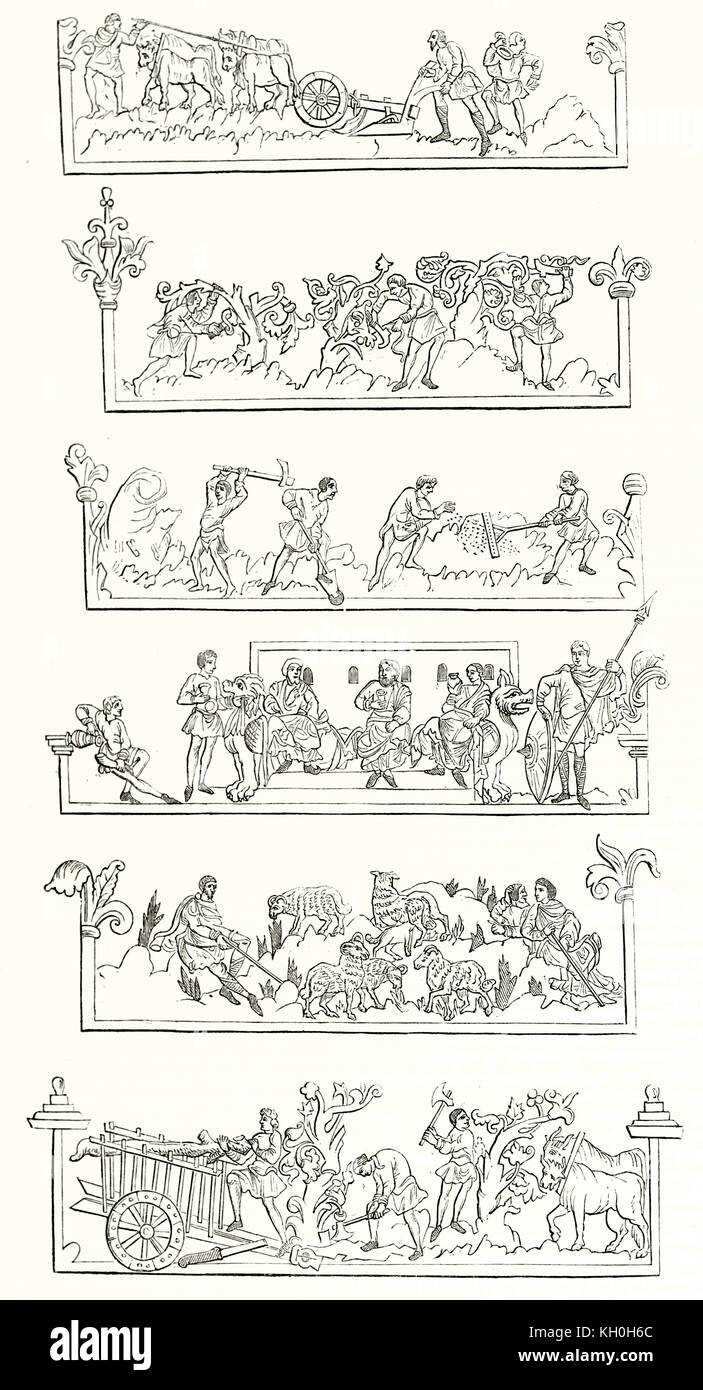 Anglo saxon calendar hi-res stock photography and images - Alamy