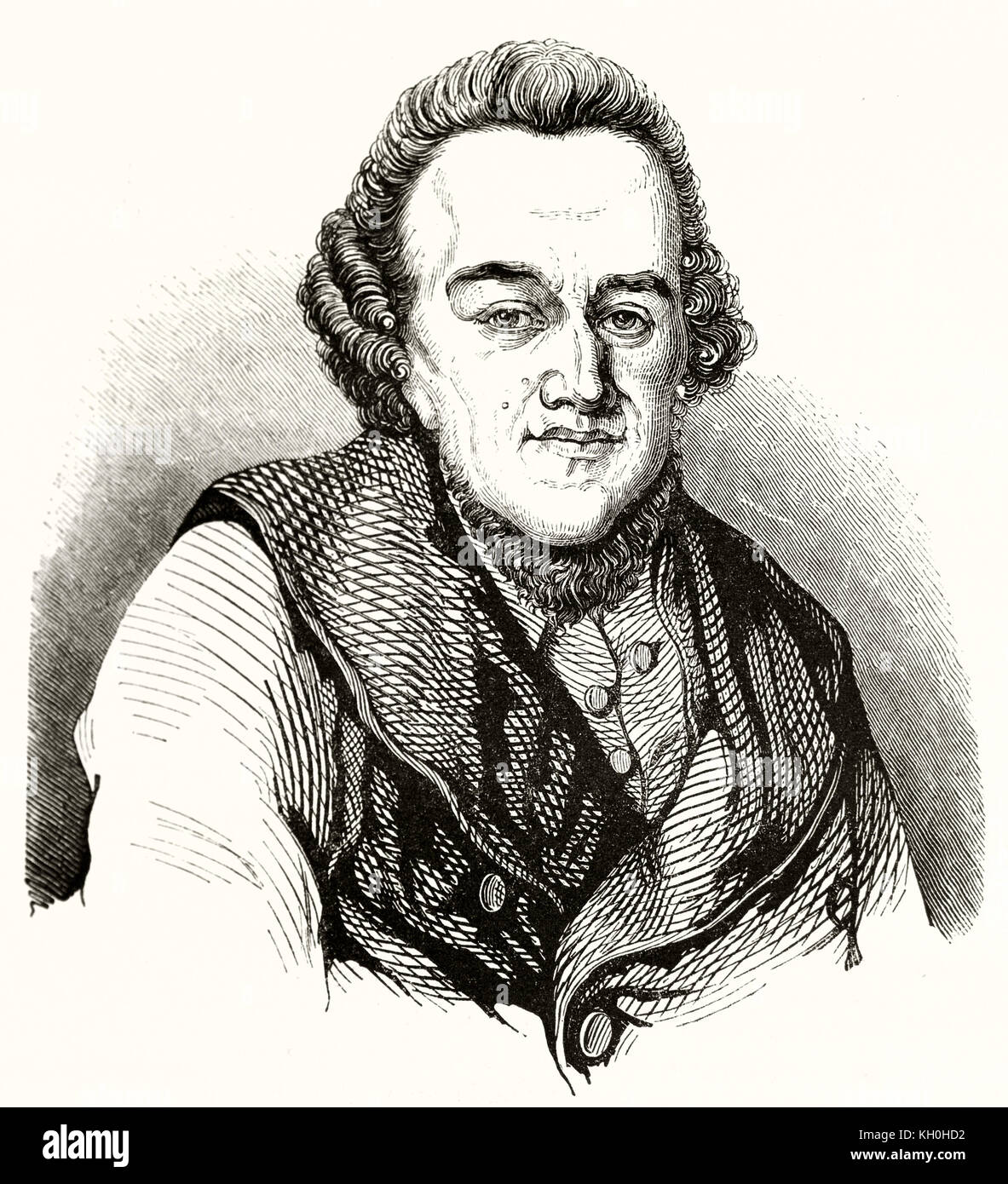 Old engraved portrait of Moses Mendelssohn (1729 – 1786) German Jewish ...