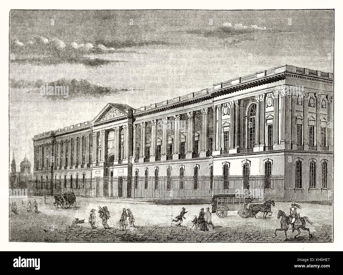 Old view of Claude Perrault's Colonnade, Louvre Place, Paris. By ...