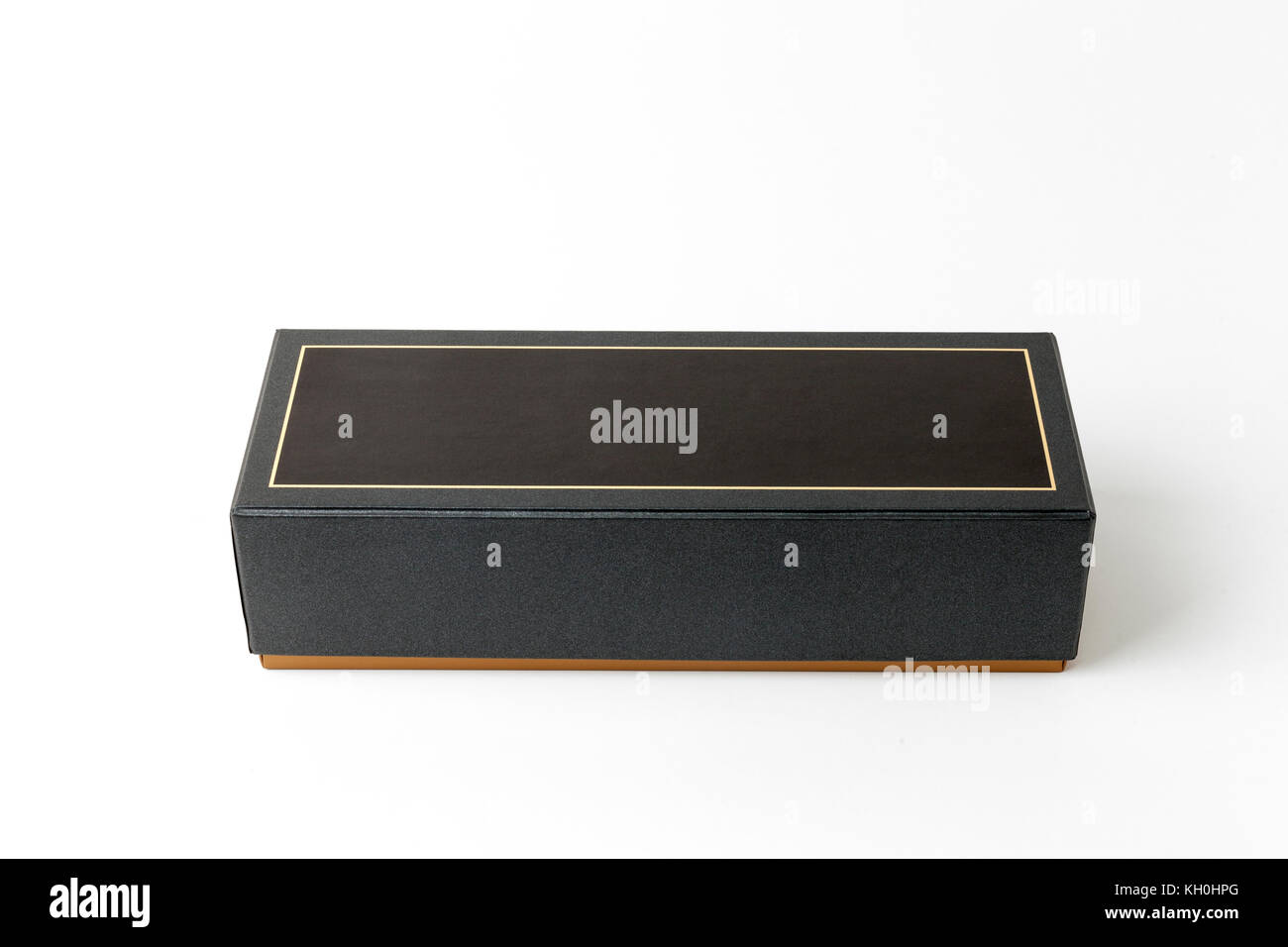 blank black cardboard box isolated on white Stock Photo - Alamy