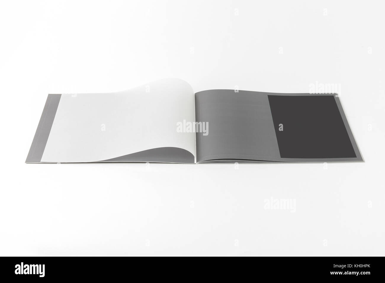catalog grey and white isolated on white, mock up Stock Photo - Alamy