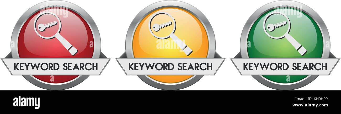 Modern Button Vector Keyword Search for the creative use in graphic ...