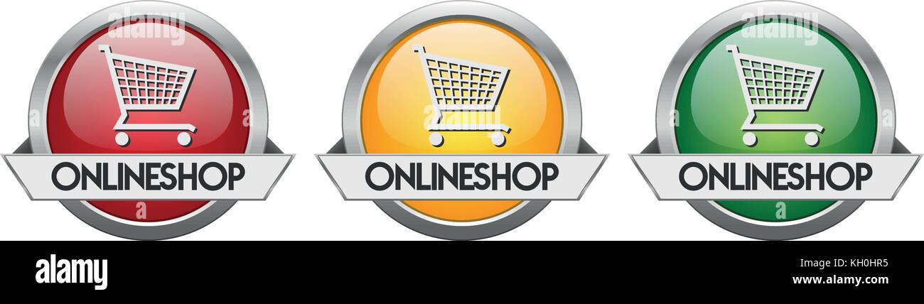 Modern Button Vector Onlineshop for the creative use in graphic design ...