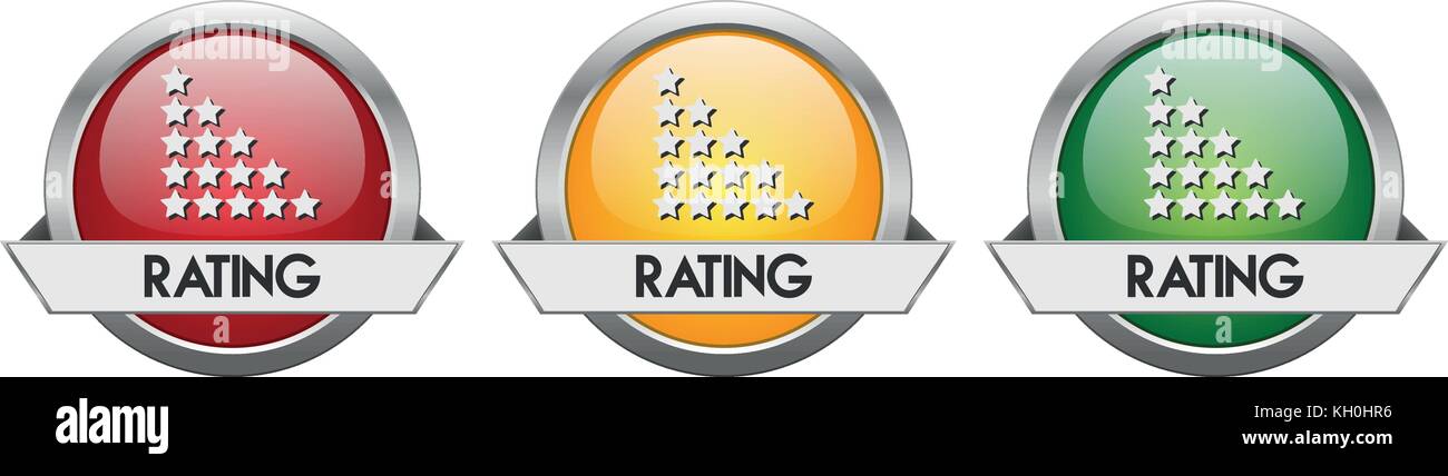 Modern Button Vector Rating for the creative use in graphic design ...