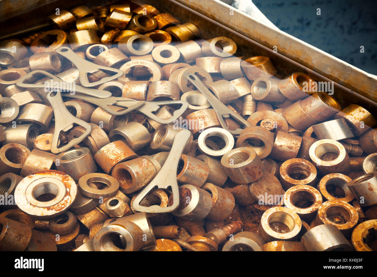 scrap metal on pile Stock Photo - Alamy