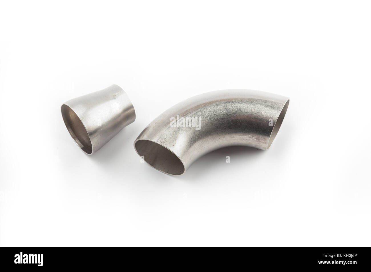 metal water valve fittings on a white background Stock Photo - Alamy