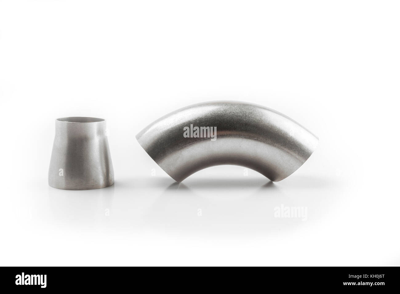 metal water valve fittings on a white background Stock Photo - Alamy