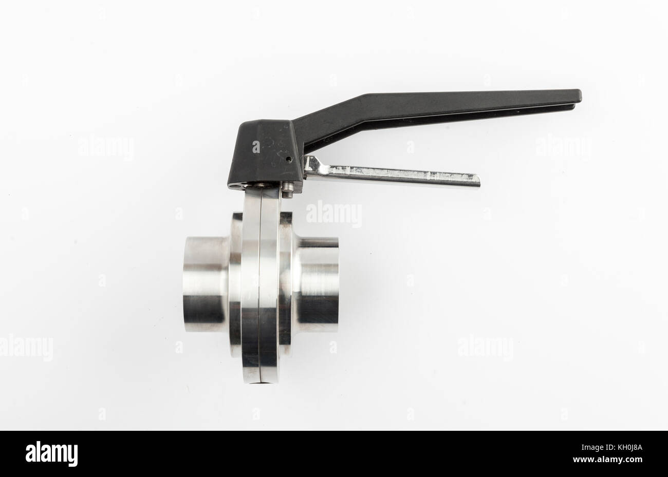 metal water valve fittings on a white background Stock Photo - Alamy