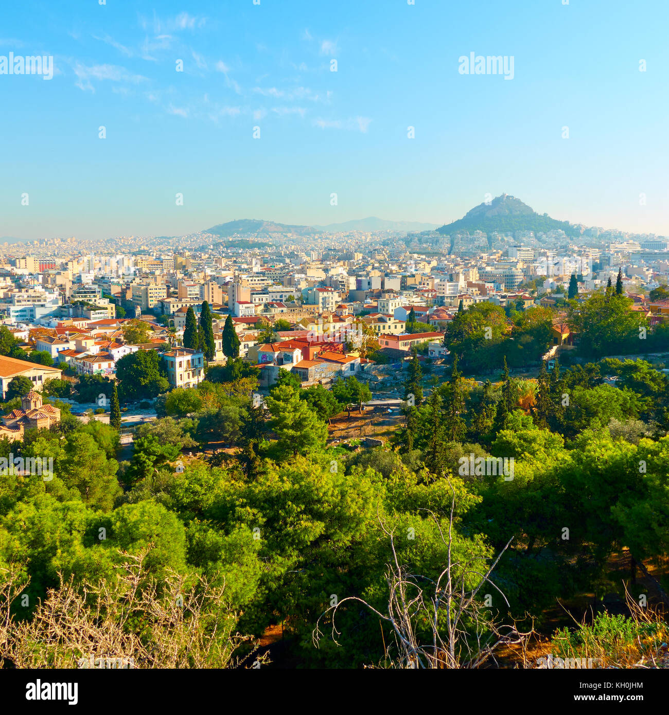 Panoramic view of central part of Athens city in Greece Stock Photo - Alamy