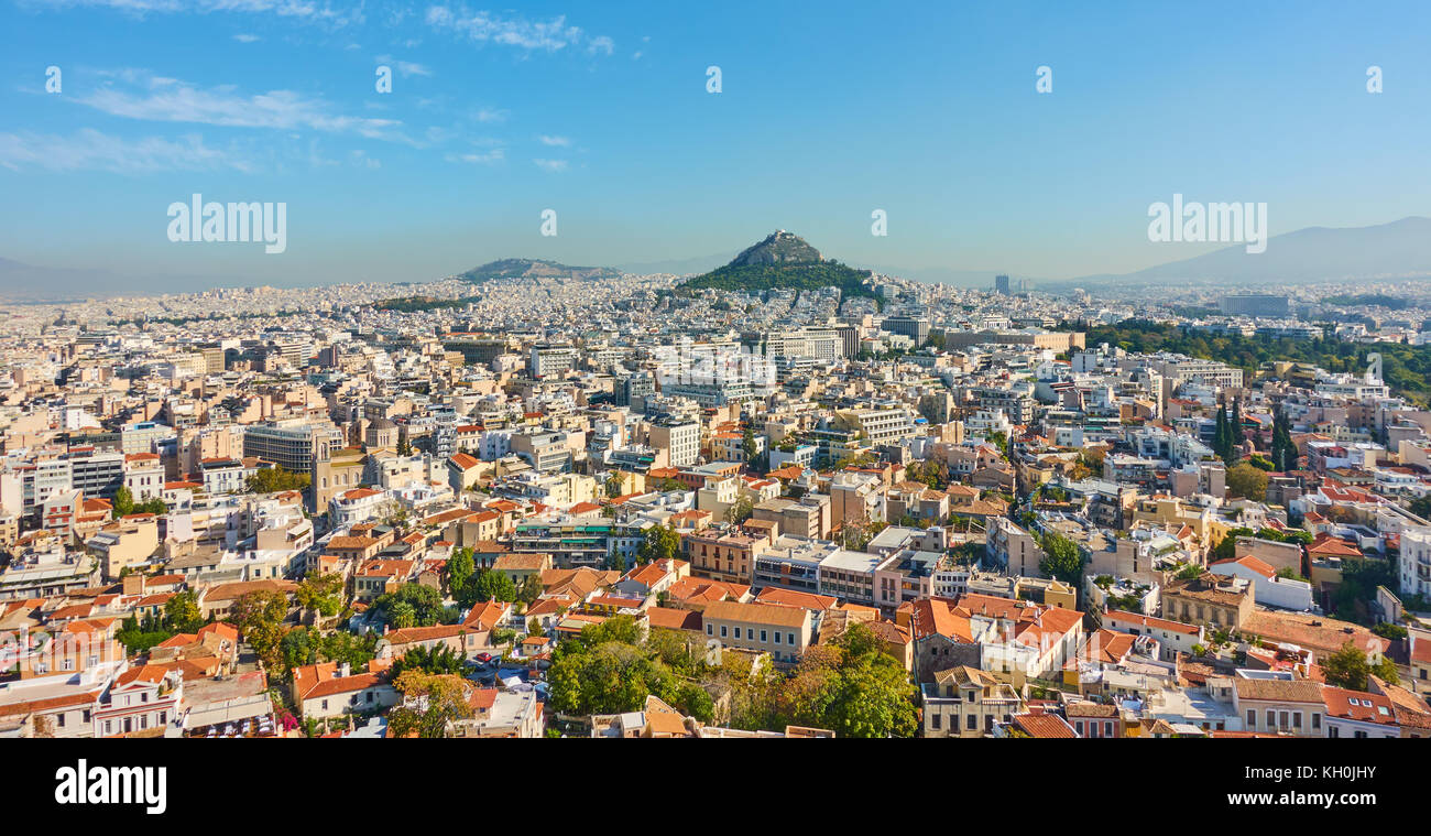 Panoramic view of Athens city in Greece Stock Photo - Alamy