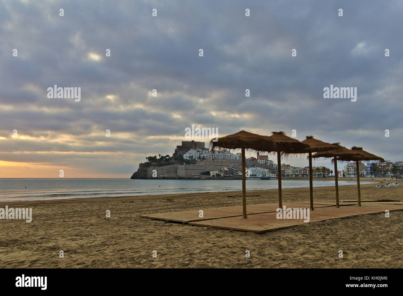 Peñiscola,Costa de Azahar,Comunity of Valencia Spain.The precious view ...