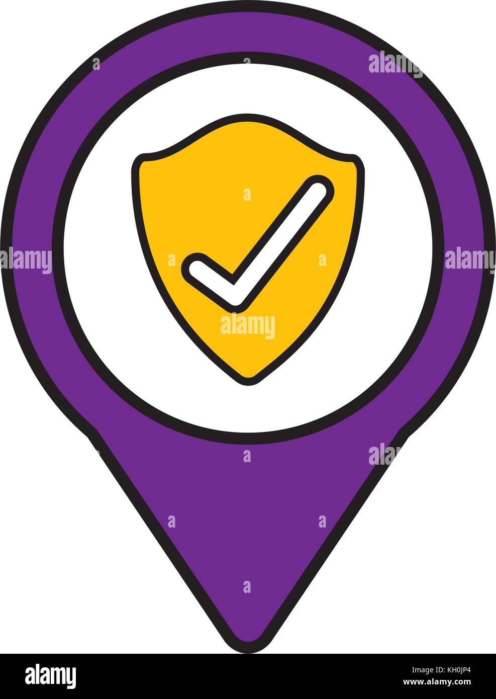 shield protection check social media pointer web Stock Vector Image ...