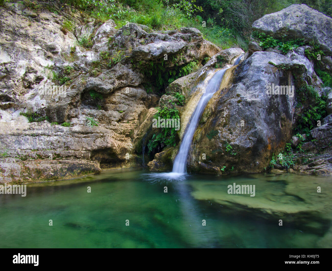 The Febro river ravine in the mediteranean pre-coastal mountains of ...