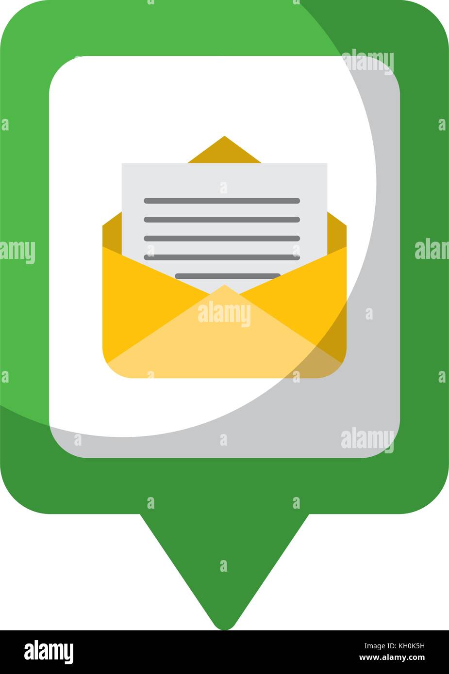 email message social media square pointer web Stock Vector Image & Art ...