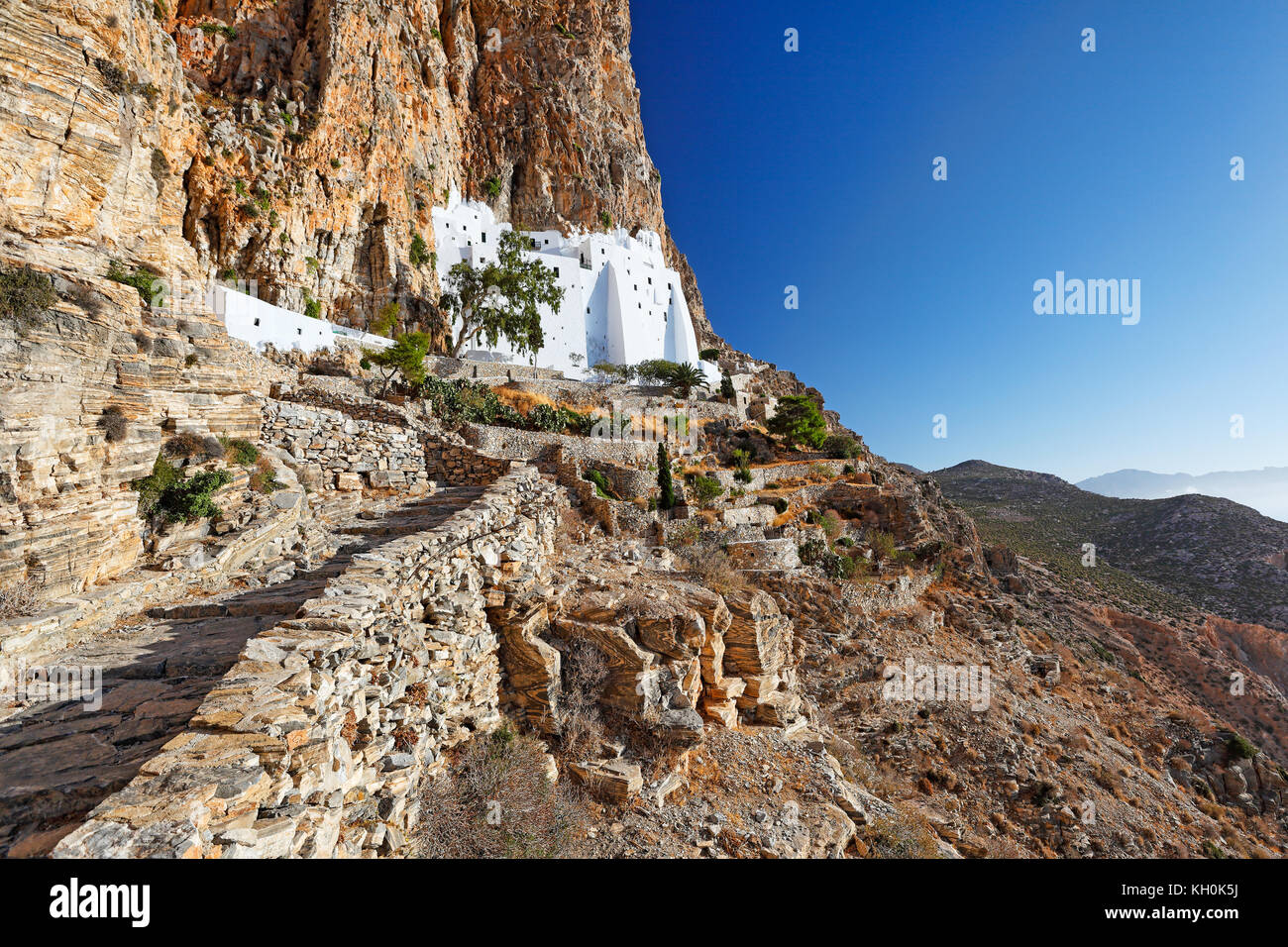 The monastery of Hozoviotissa in Amorgos island, Greece Stock Photo - Alamy