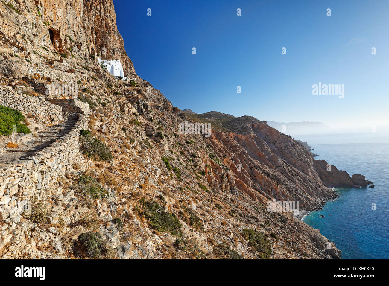 The monastery of Hozoviotissa in Amorgos island, Greece Stock Photo - Alamy