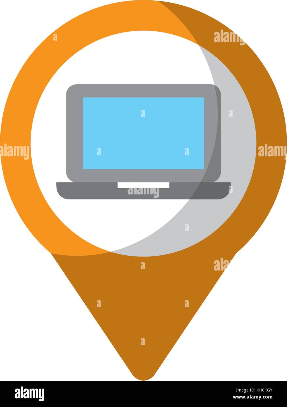 laptop device social media round pointer web Stock Vector Image & Art ...