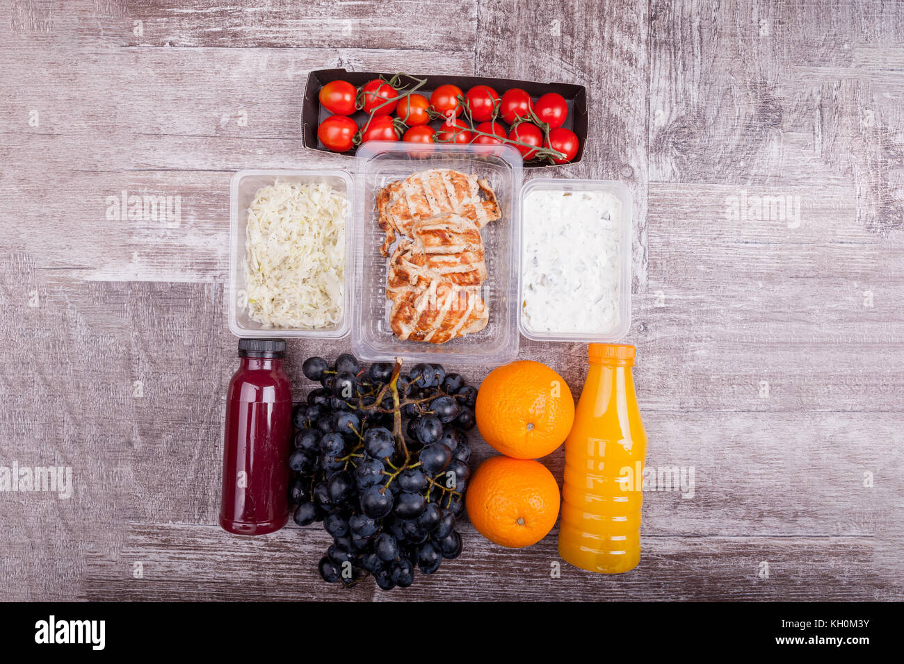 Lunch packed in different boxes Stock Photo - Alamy