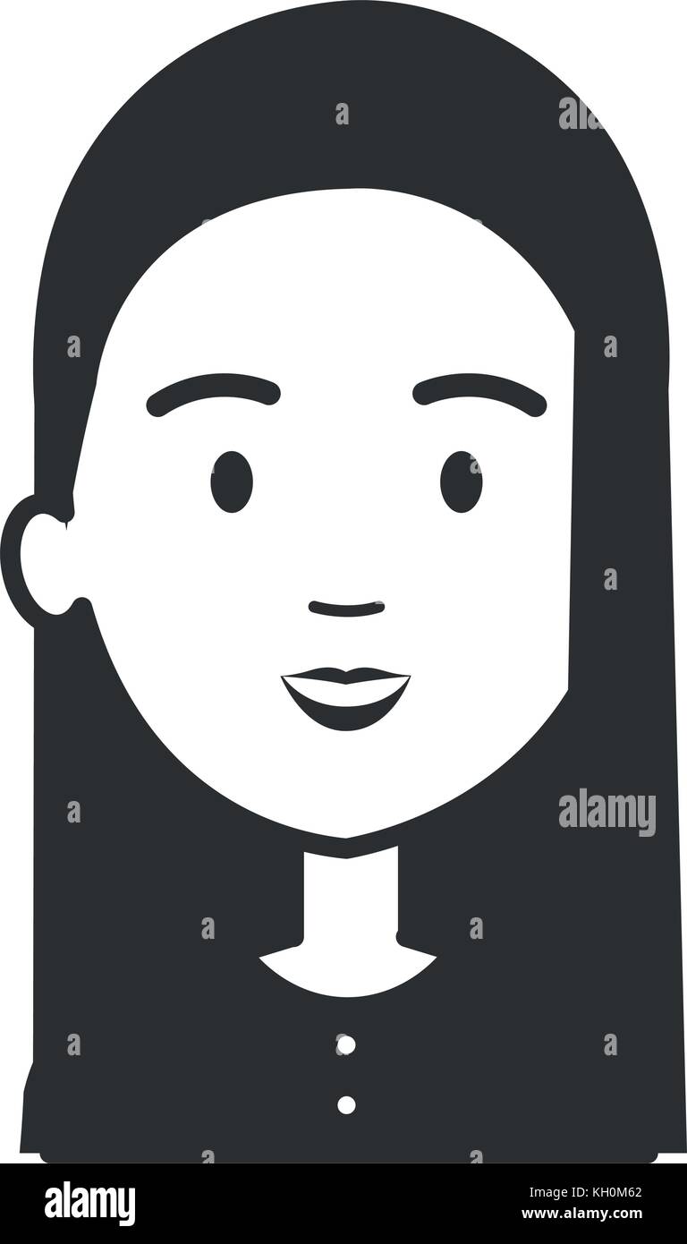 beautiful woman avatar character vector illustration design Stock ...