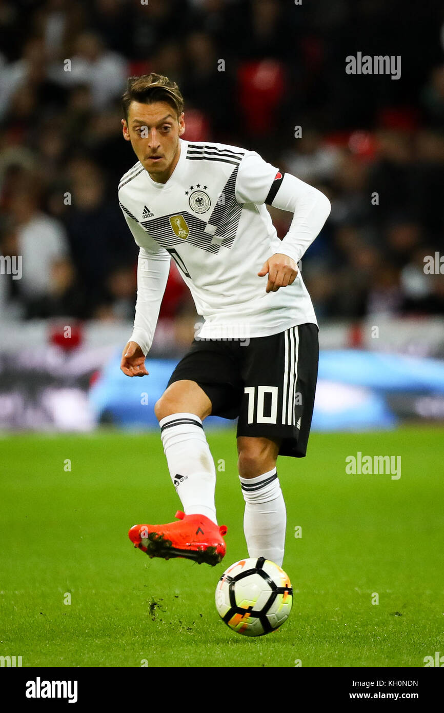London, Great Britain. 10th Nov, 2017. Germany's Mesut Ozil in action ...